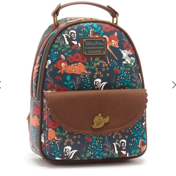 Loungefly | Bags | Loungefly Bambi Sketch Mini Backpack With Brown ...